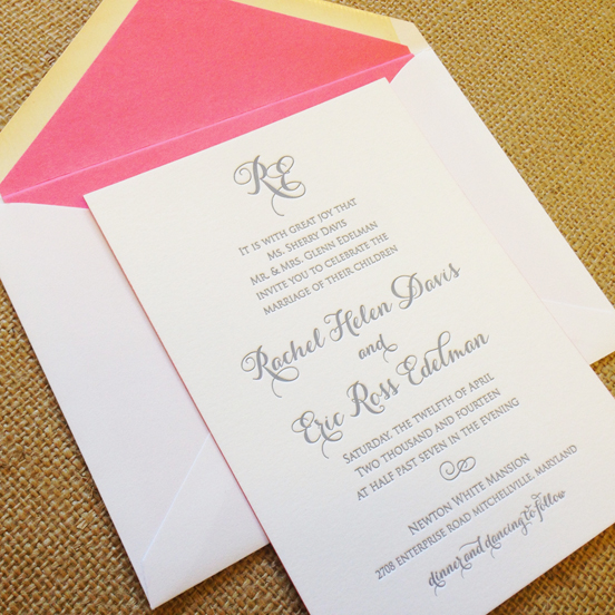 affordable letterpress wedding invitations