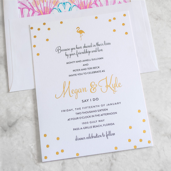 Kate Spade & Lilly Pulitzer Inspired Wedding Invitations - A&P Design
