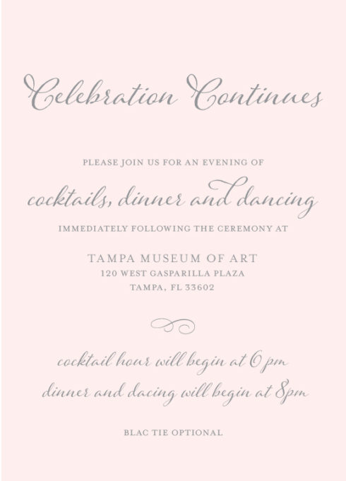 Wording Ideas for Your Reception and Response Cards